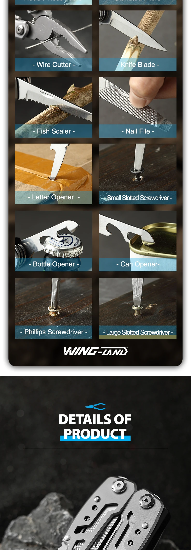 14in1多刀战术多用途折叠口袋多用工具刀刀片钳| Alibaba.com