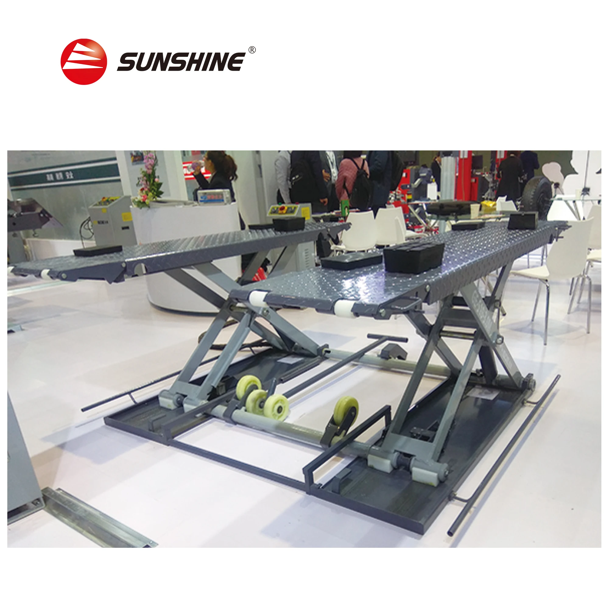 SUNSHINE Scissor Car Lift - Low Profile Small Scissor Lift