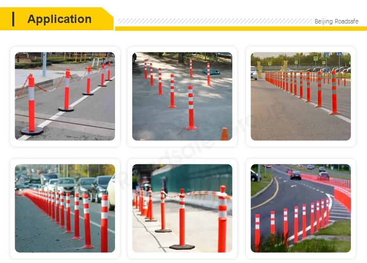 Traffic Roadside Reflective Flexible Delineator Spring Pu Post Warning ...