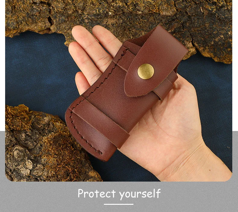 Leather Folding Knife Set Holster Storage Outdoor Knife Library Sheath ...