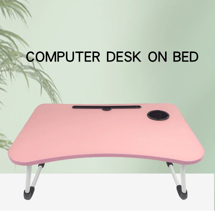 Portable Folding Laptop Table Wood Folding Computer Desk On The Bed ...