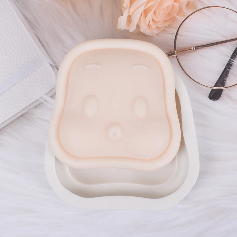 Cartoon Baby Beep Face Cake Decoration Fondant Silicone Mold Chocolate ...