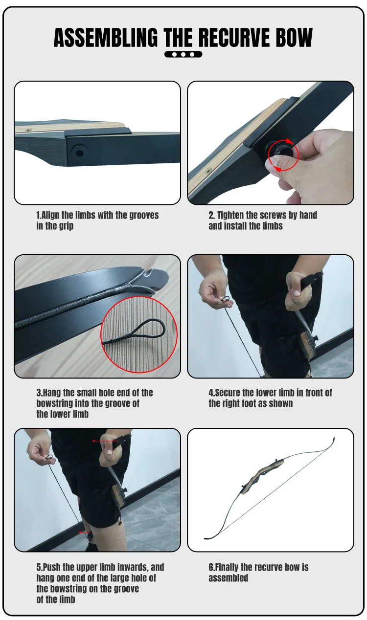 Hi Top Wood 35lbs Recurve Tap Archery Bow Arrow Prices Black Hunter Ilf ...