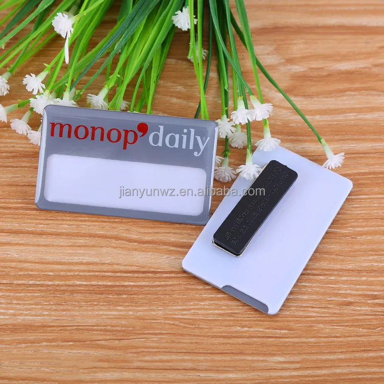 Custom Plastic Sheet Printed logo with Magnet Magnetic Hard Pvc Name ...