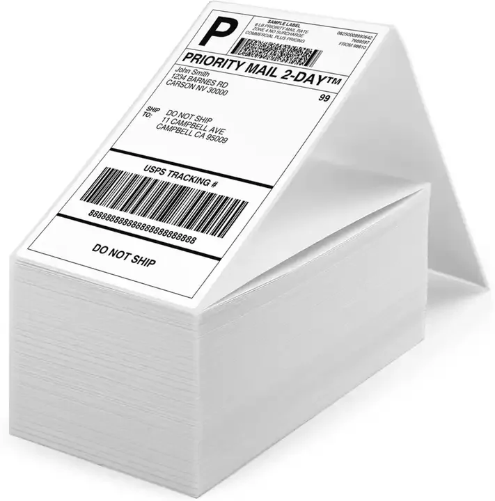 Express Delivery Shipping Labels Direct Thermal Paper A6 Fanfold ...
