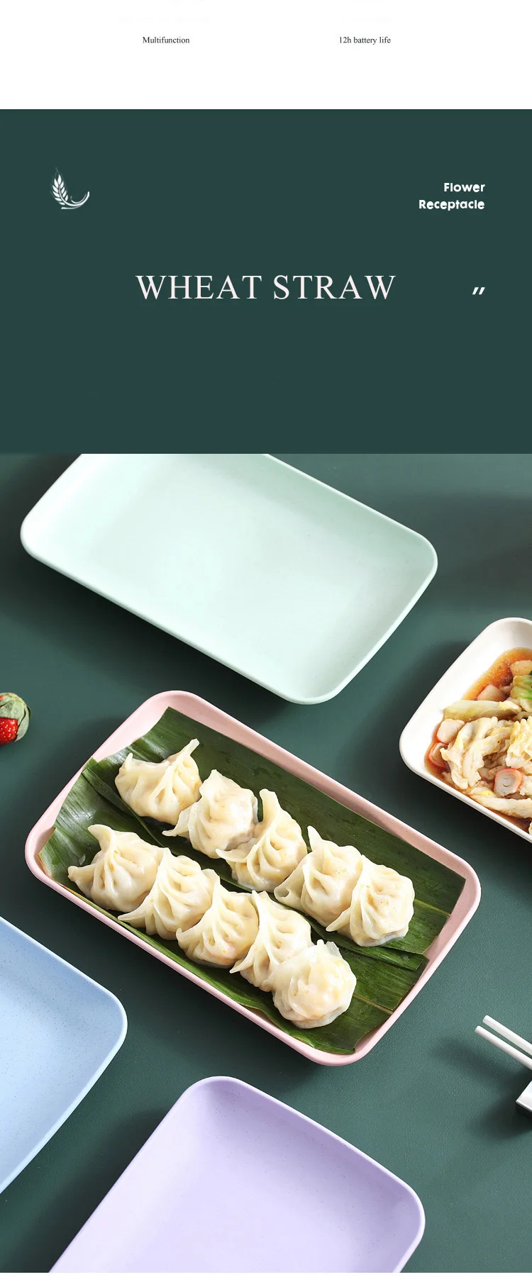 Small Size Biodegradable Wheat Straw Plates - Reusable