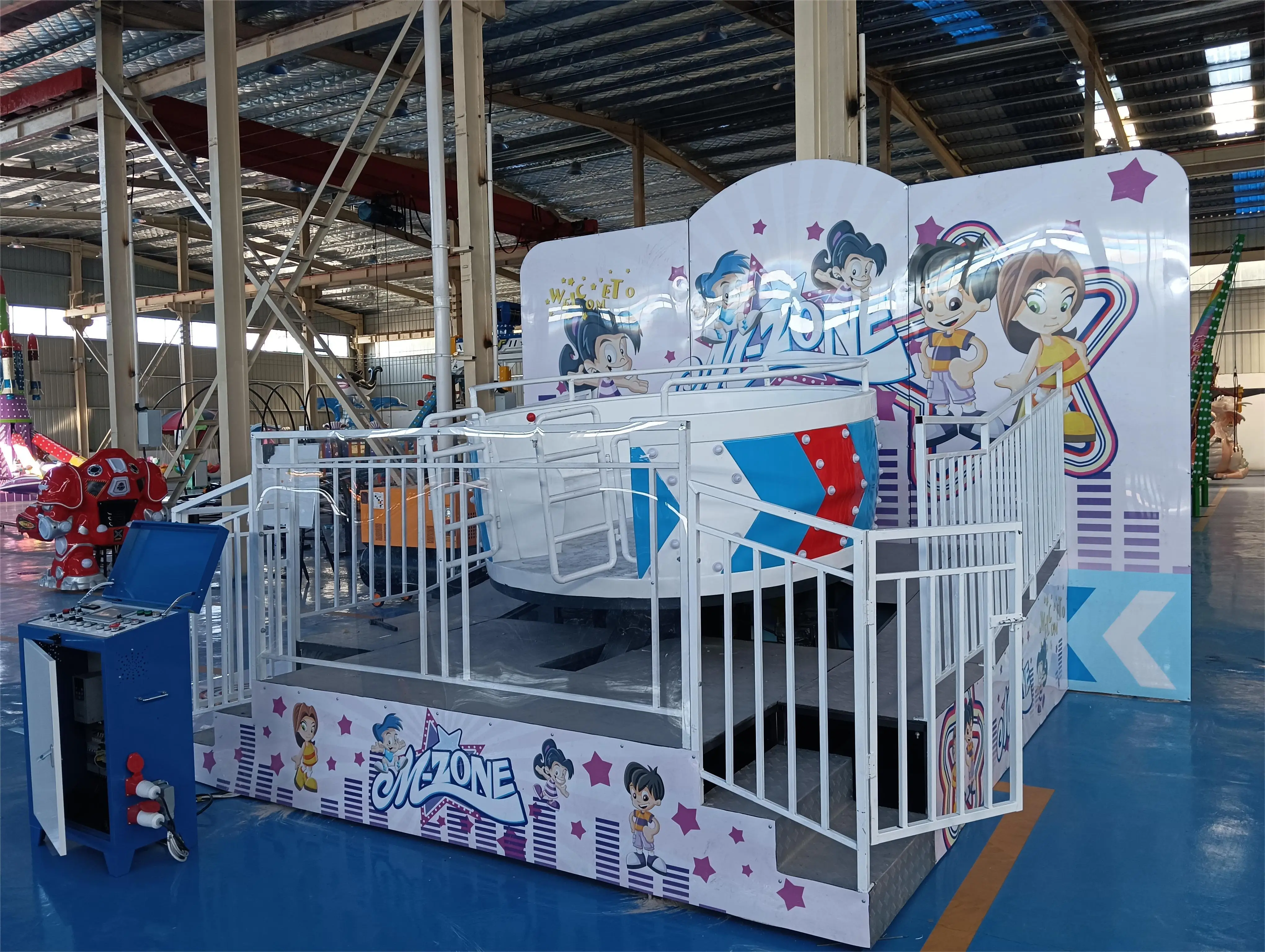 8-seater Disco Turntable With Guardrail For Playgrou For Amusement ...