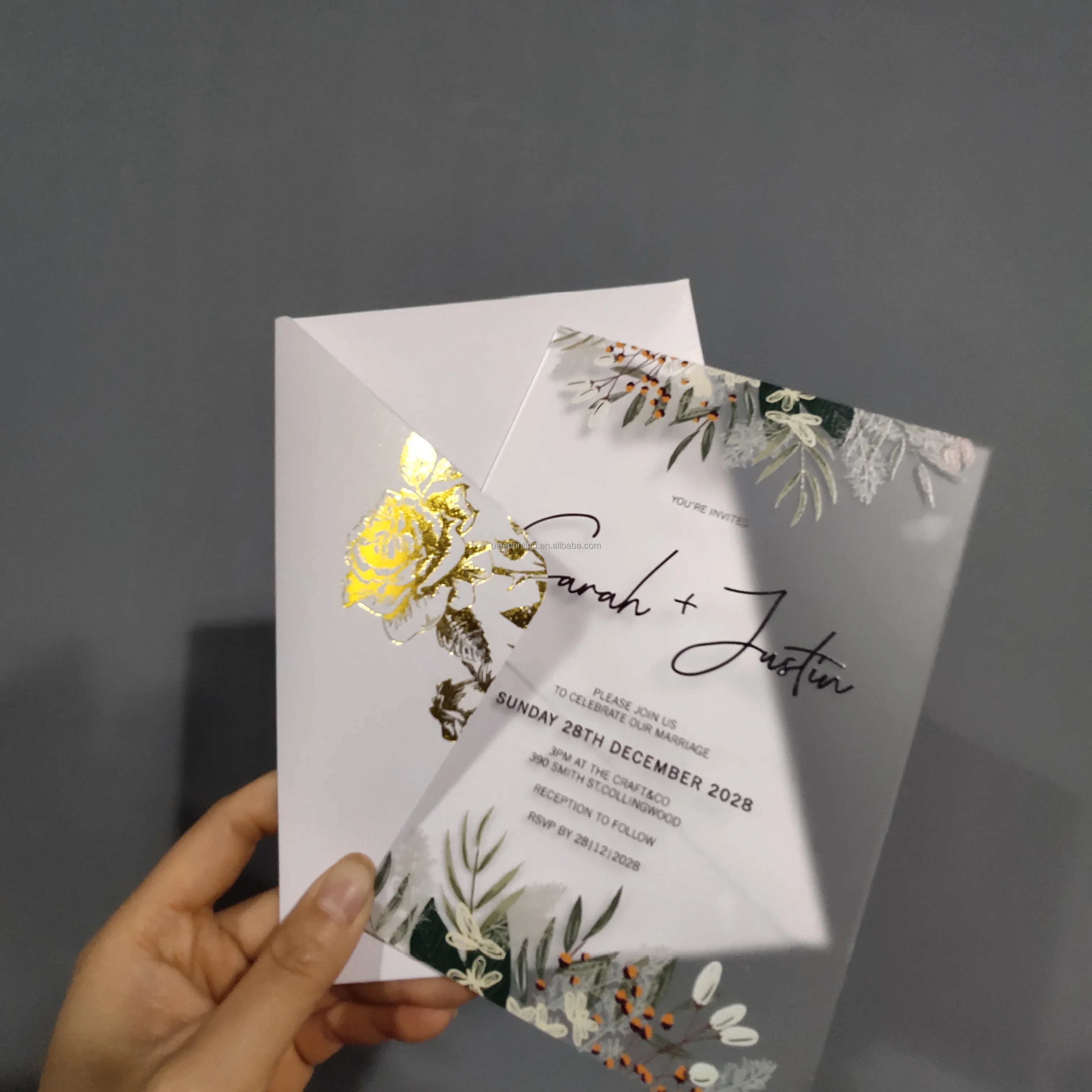 Custom Printed Logo Plastic Clear PVC Transparent Digital Business Card ...