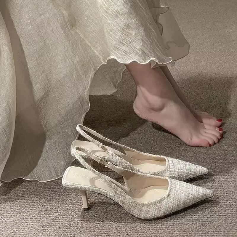Thin Heel Pointed High Heel Sandals for Women After the Summer