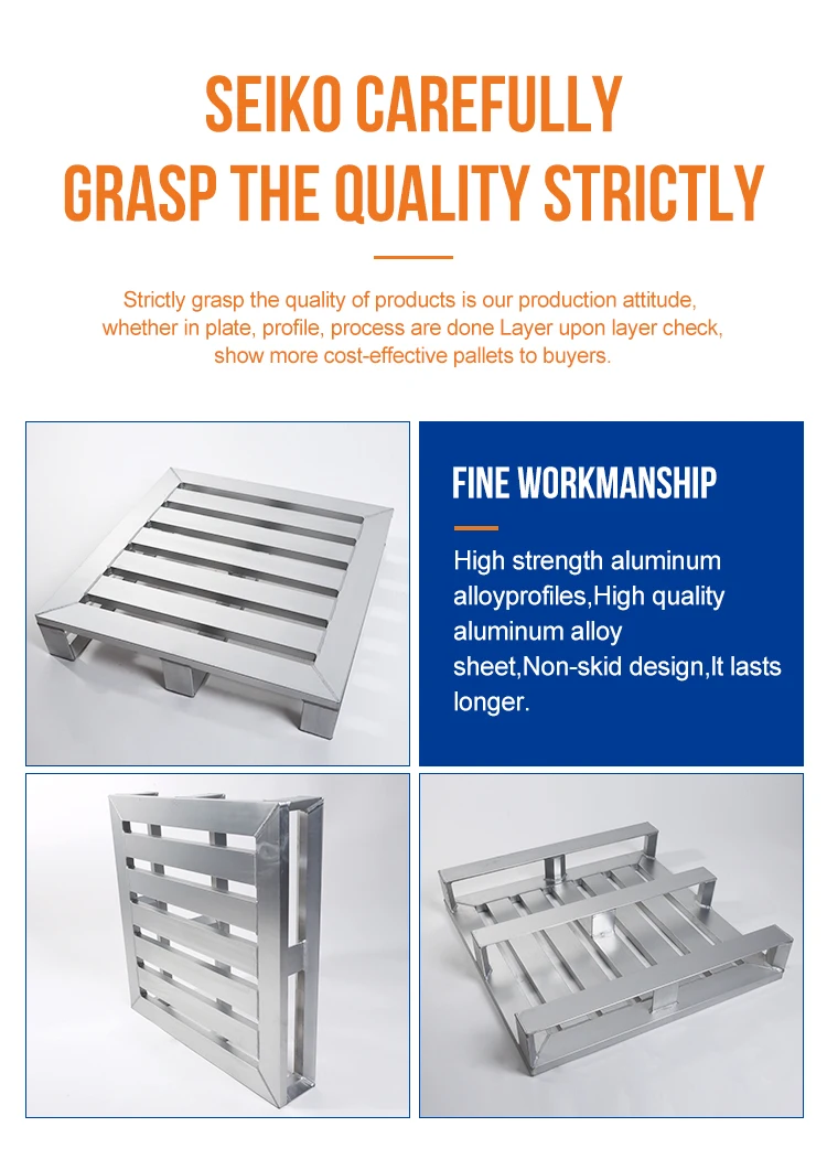 Custom Anti-slip Metal Warehouse Aluminum Pallets Platform Warehouse ...