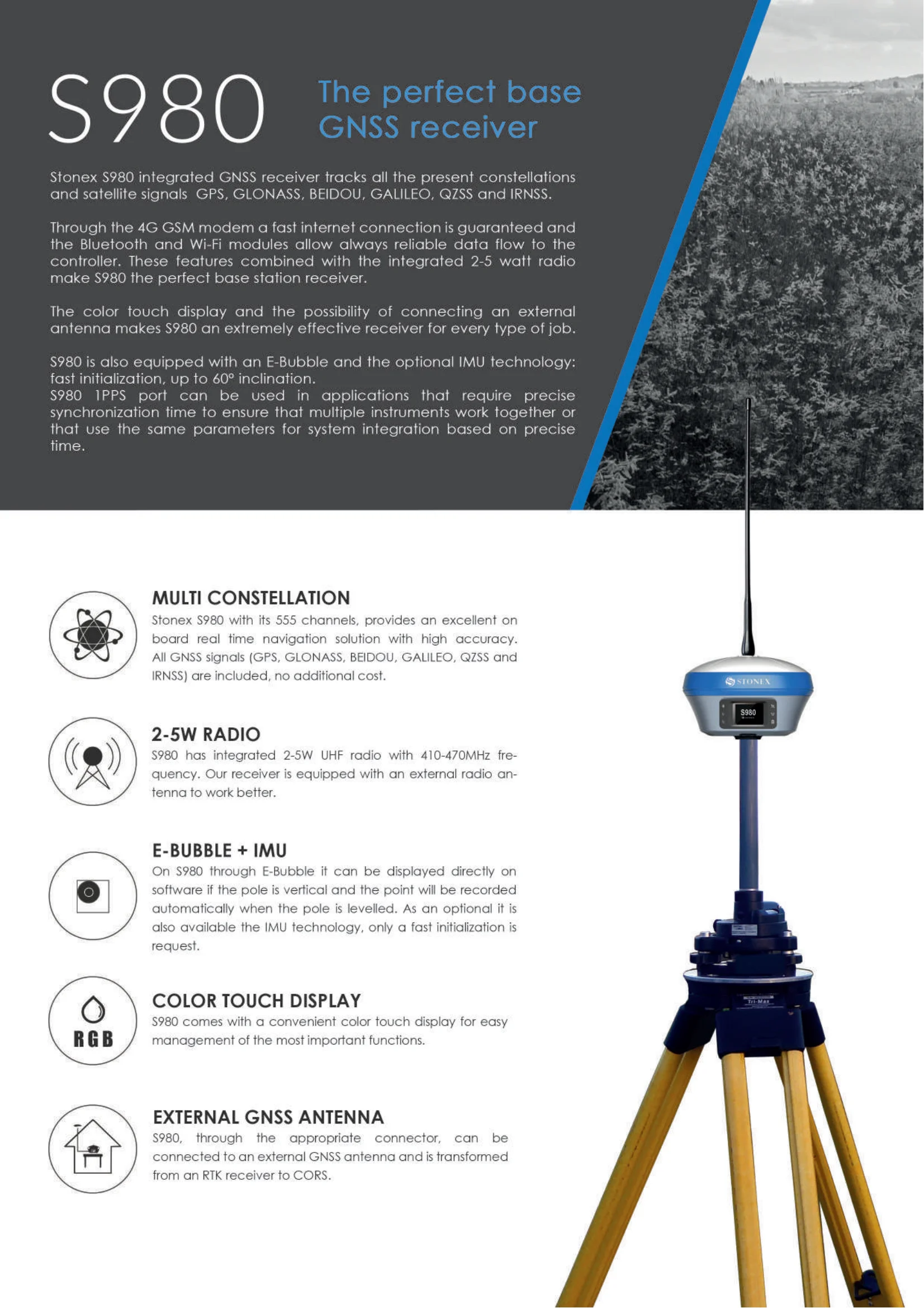 Stonex S6II/S980A/S980+ GPS RTK - Precision Land Surveying