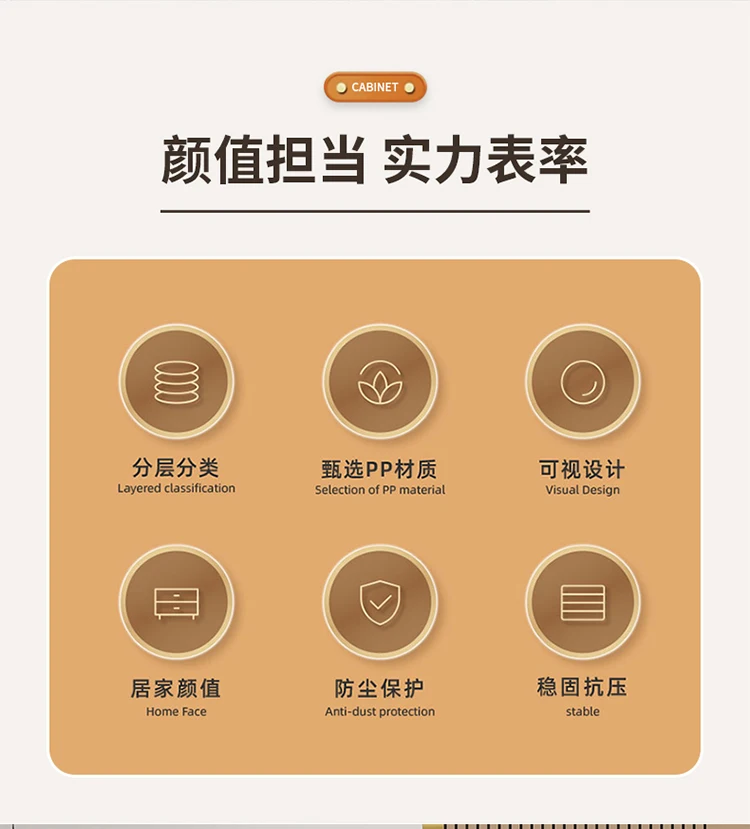 Plastic Transparent Flip-top Storage Cabinet Multi-layer Storage Drawer ...