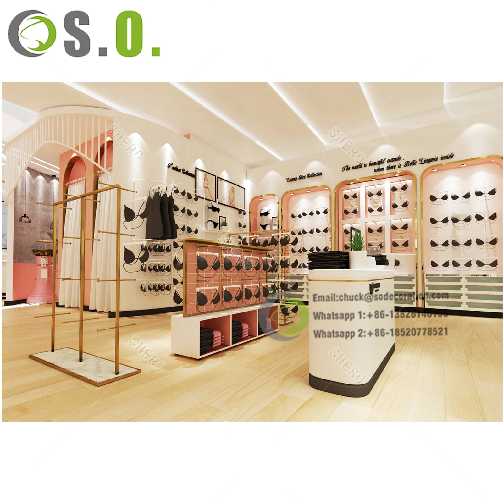 Garment Shop Interior Design/men's Clothing Store Showcase/ Clothes ...