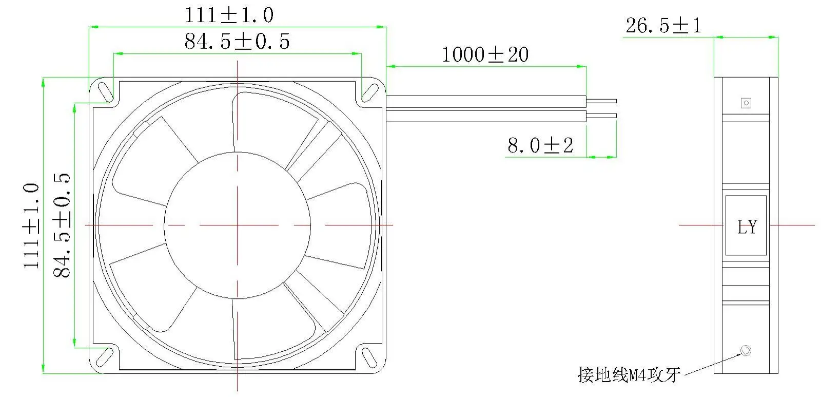 8inch 200mm 220v Ac High Air Flow 200*200*60mm Axial Flow Cooling Fan ...