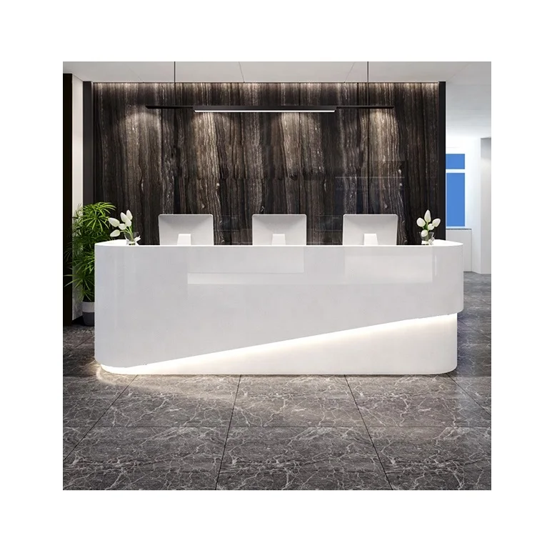 Modern Office Furniture Counter Theke Empfang Front Desk Geometric ...
