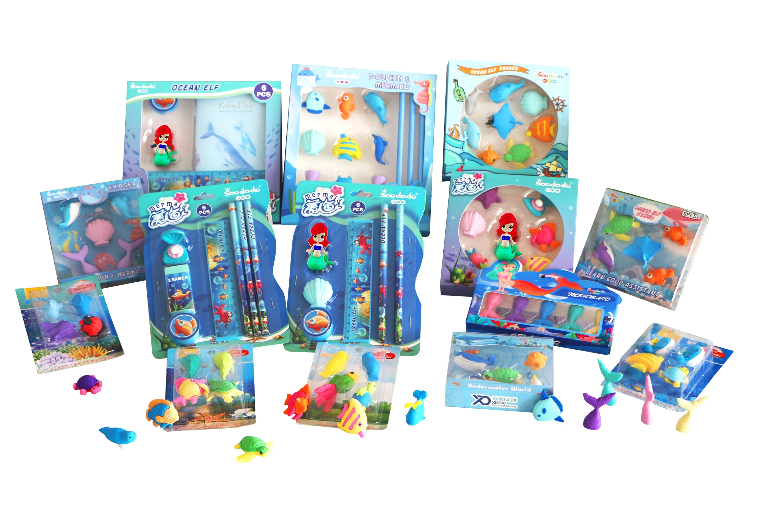 Custom Novelty Wholesale For Kids Cartoon Toy 3d Animals Pencil Eraser ...