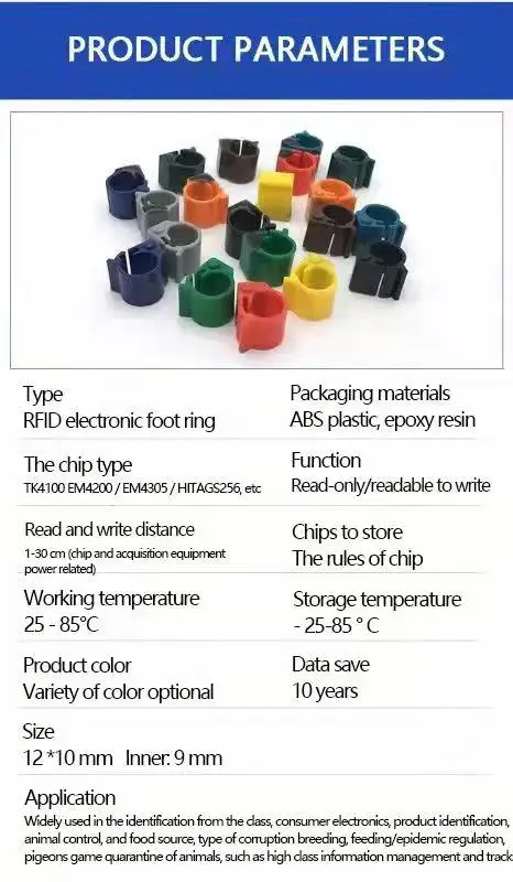 RFID Pigeon Ring with Chips for Benzing System - All-season