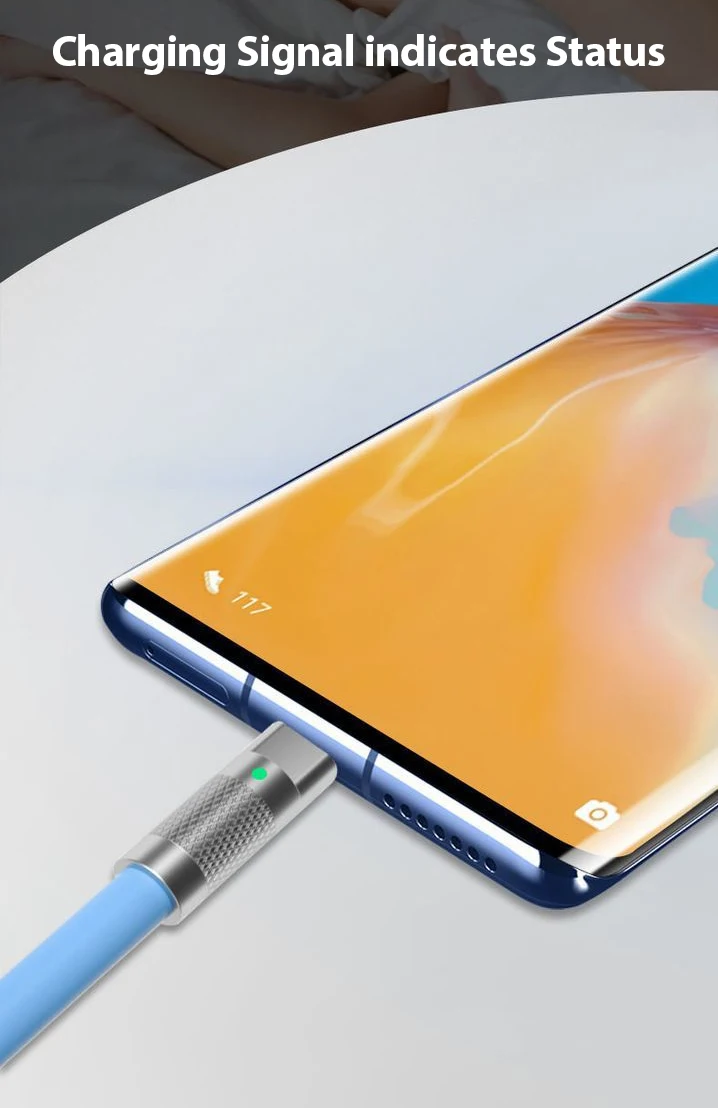 120w 6a Type C Super Fast Charging Cable Zinc Alloy Data Cable Rotate ...