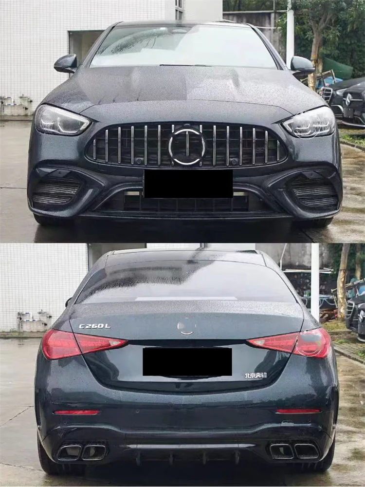 2022-2024 Year W206 C63 Bodykit For C-class C260l C200l Plastic Material Front Bumper Rear ...