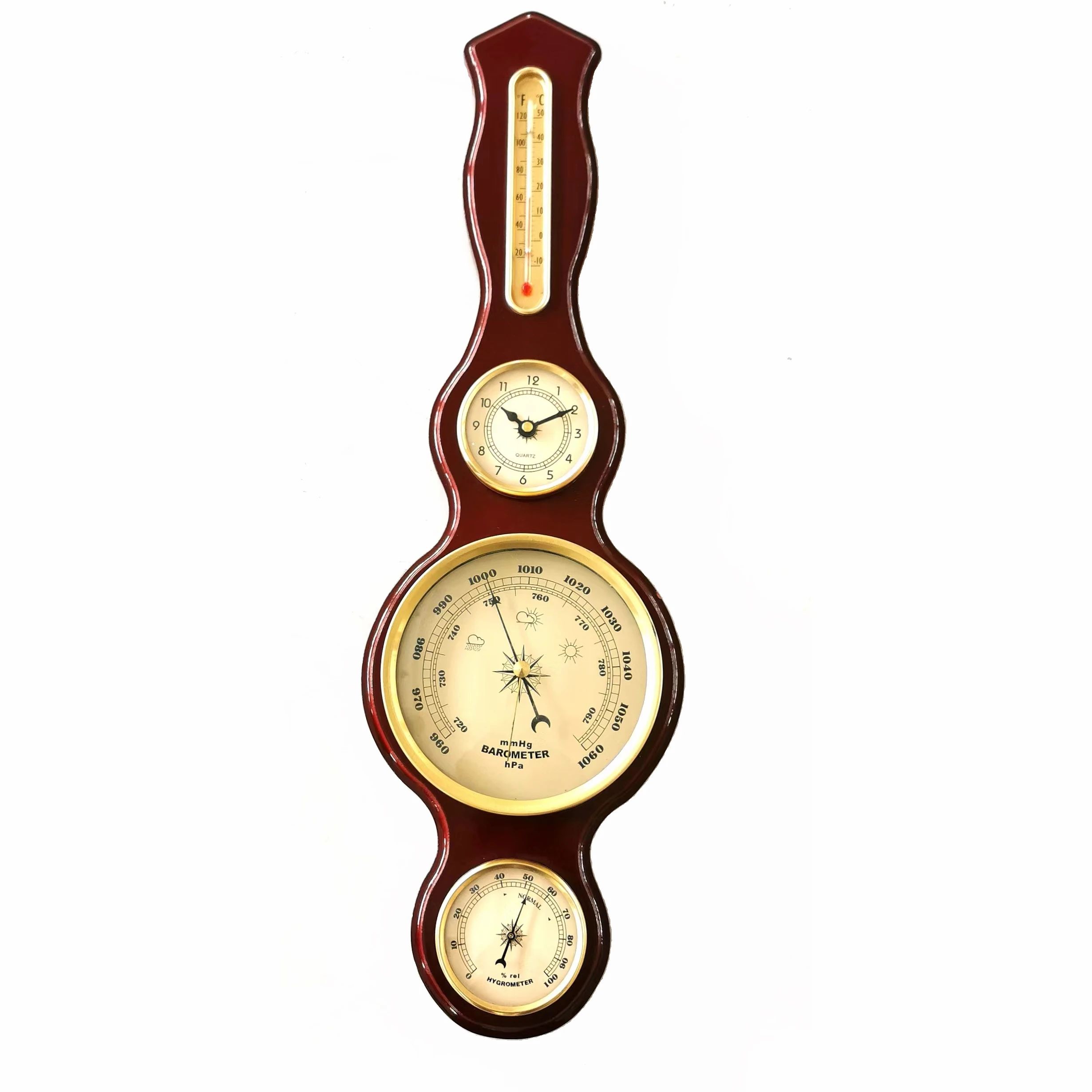 Ambient Weather DWS2408 Thermometer Barometer Hygrometer with Cherry ...