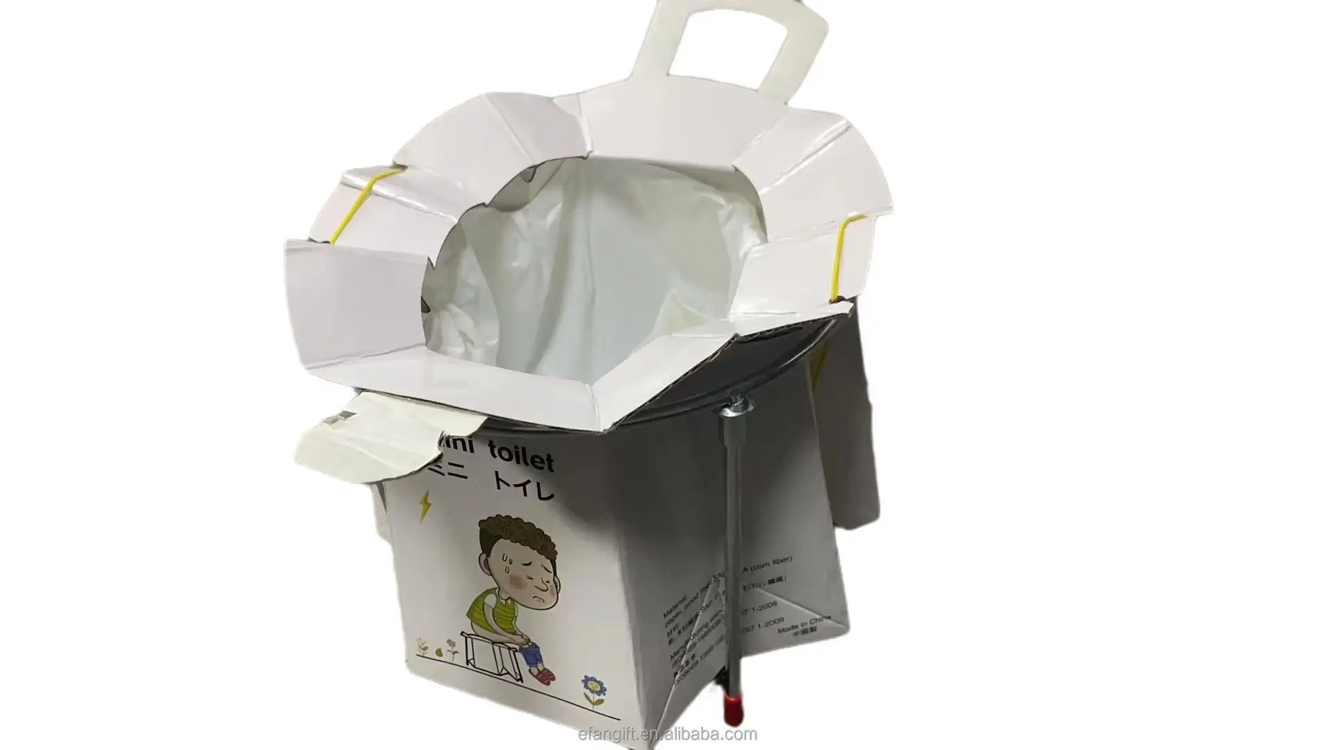 Cardboard Disposable Travel Potty for Kids - Quick Assembly Portable Toilet