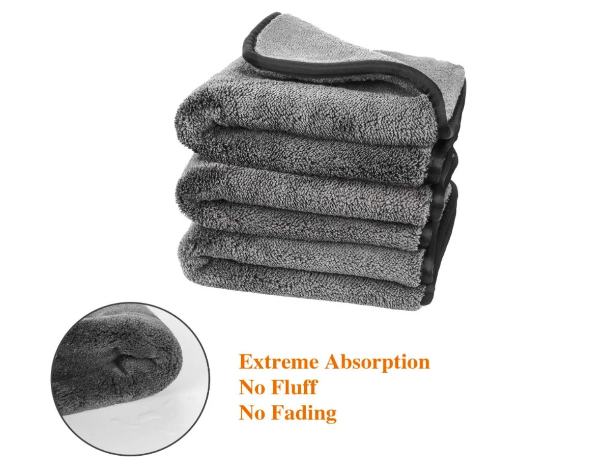 Extra Fluffy Microfiber Automotive Detailing Flees Towel Microfiber ...