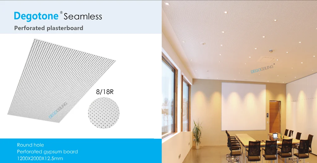 Acoustic Ceiling Perforated Plaster Board 1200x2400mm Decorative ...