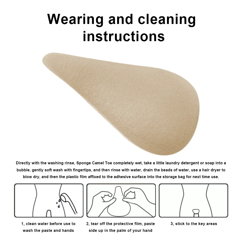 Traceless Invisible Adhesive Seamless Camel Toe Cover Pads for Swimsuit ...