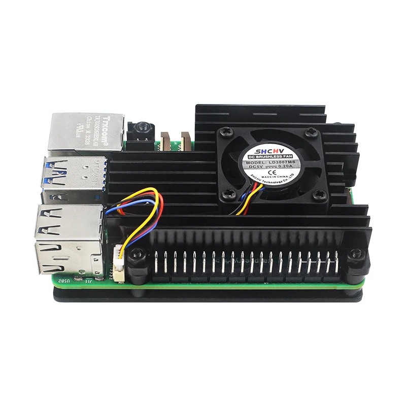 Raspberry Pi 5 Aluminum Case With Pwn Fan Silicone Heatsink Active ...