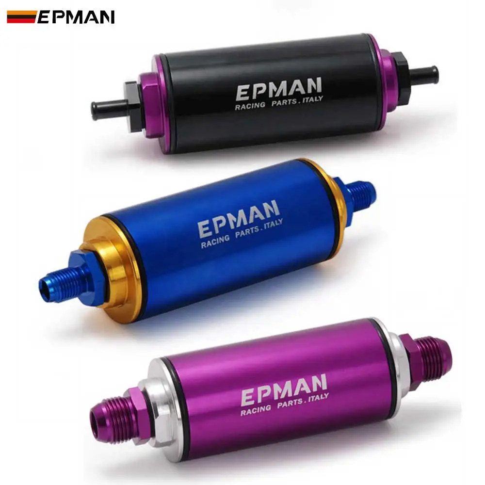 EPMAN Universal Racing Aluminum High Flow Fuel Filter AN6 AN8 AN10 ...