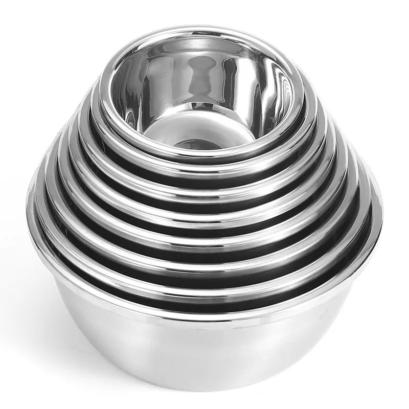 Multiple Sizes Stainless Steel Cooking Mixing Bowl Baking Salad Bowl ...