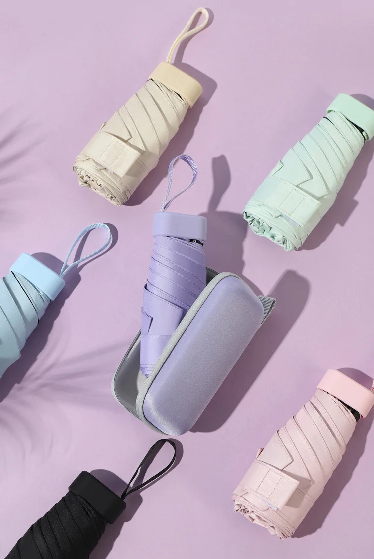 Custom Super Mini Sun Small Umbrella Pocket Capsule Uv Protection ...