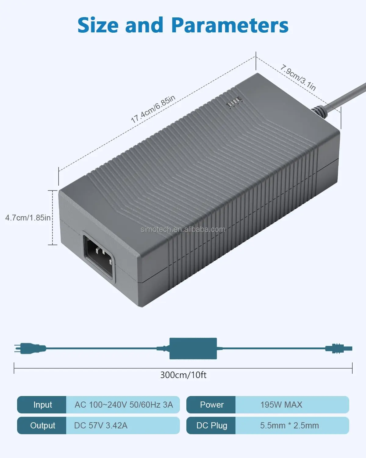 Starlink Gen 3 Power Supply Adapter - UL Listed 195W