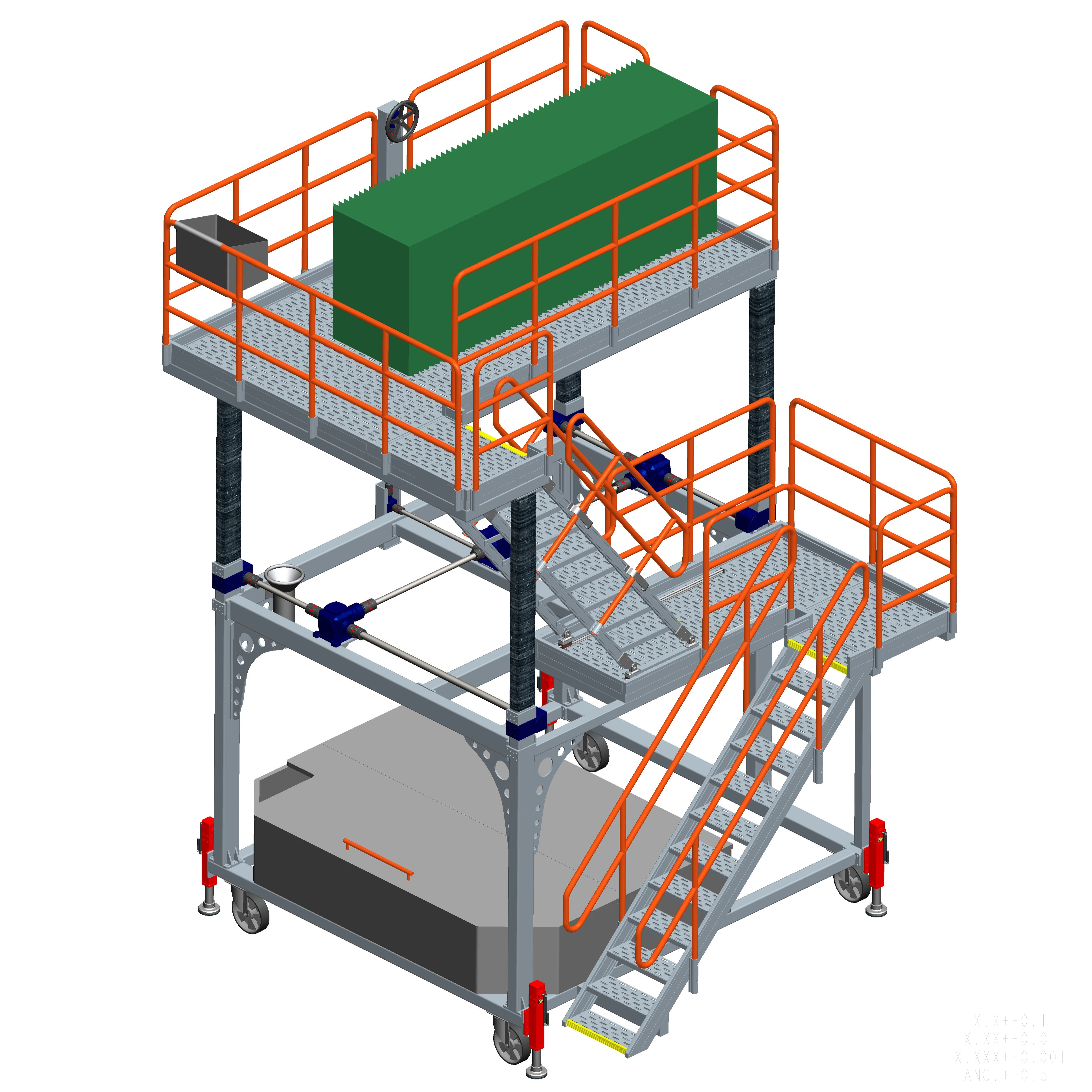 Customized Aluminum Alloy Movable Maintenance Platform Walkway Platform ...