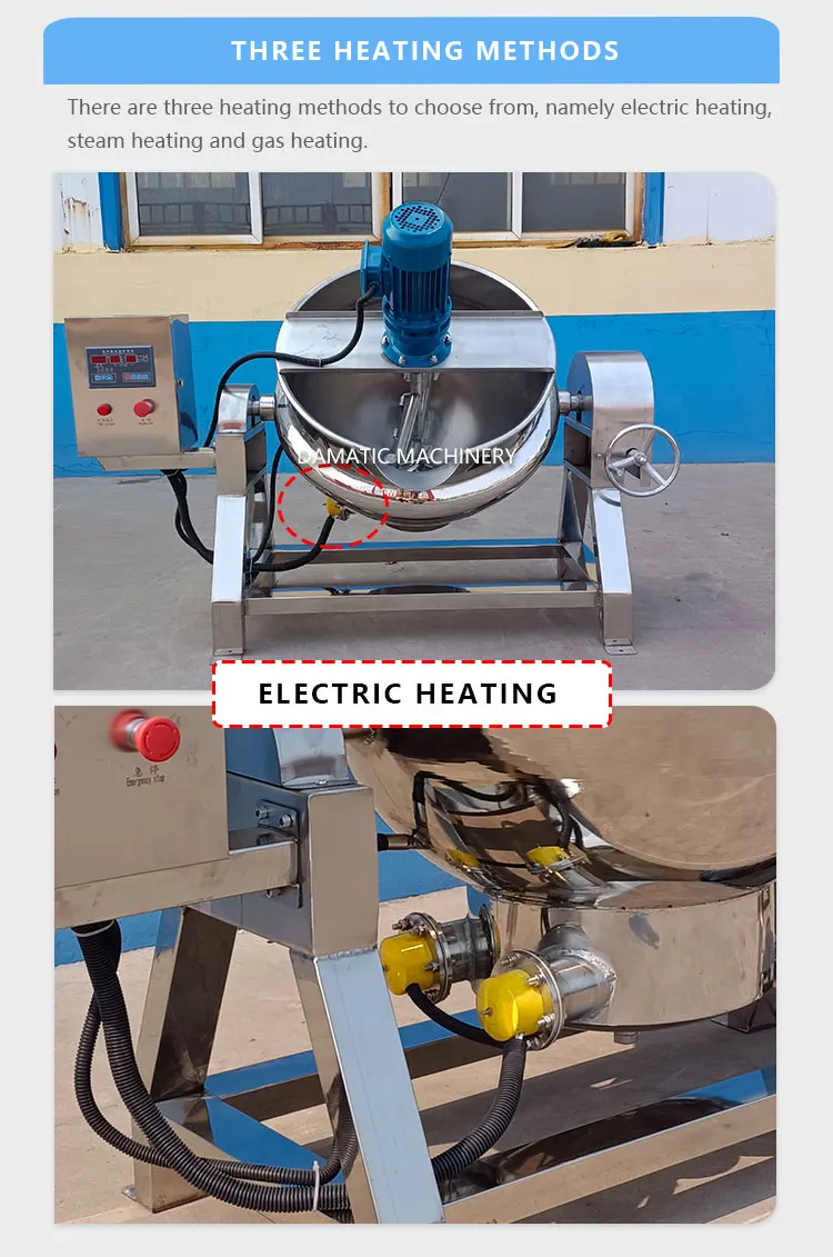 50 Gallon Double Jacketed Steam Kettle Cooker Mixer With Kitchen ...