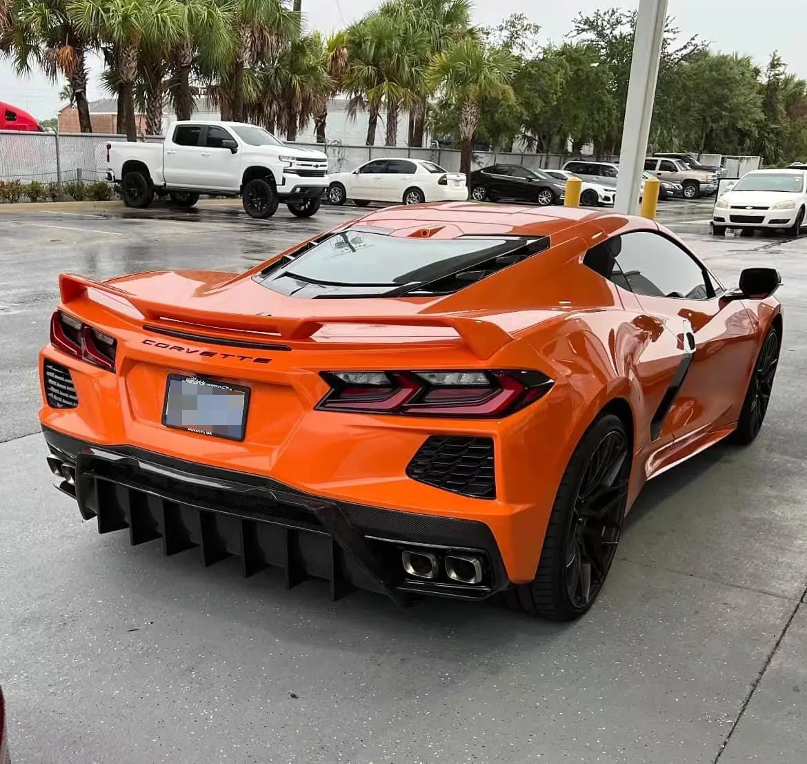 Carbon Fiber Rear Diffuser for Chevrolet Corvette C8 2019
