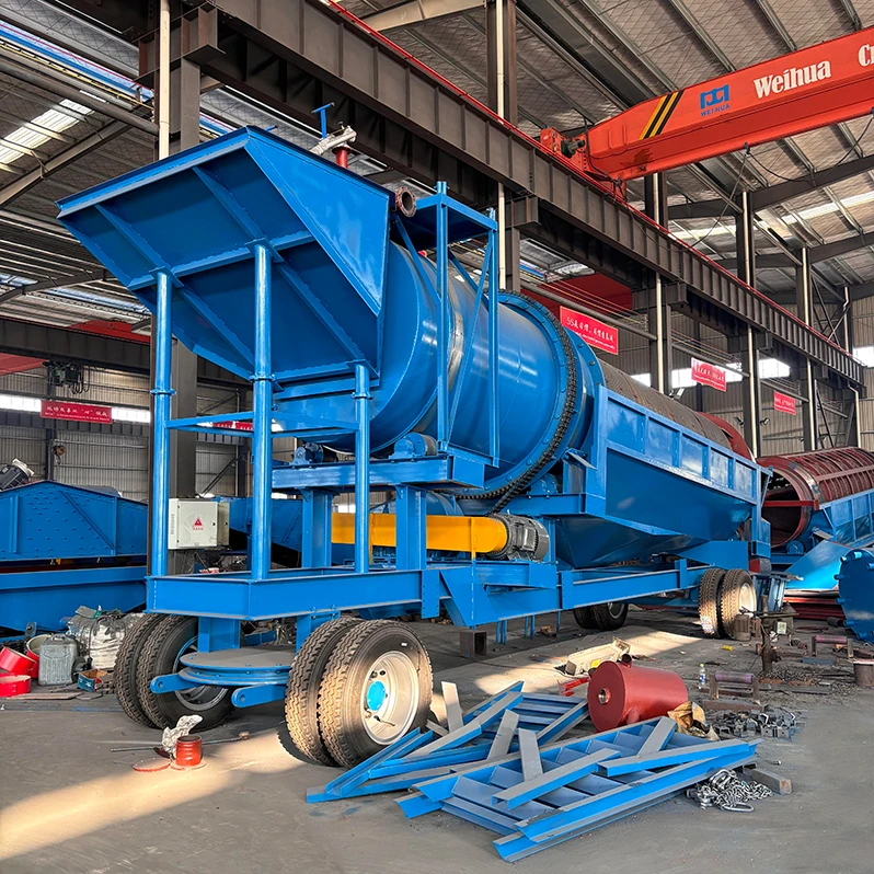 JXSC High Efficient Trommel Separator Rotary Stone Sand Drum Gravel ...