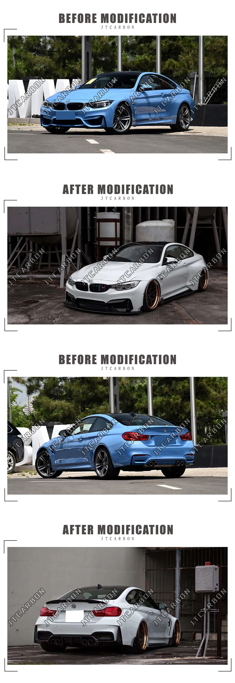 F82 M4 Half Carbon Fiber Bodykit for BMW F82 F83 M4 Front Bumper Hood ...