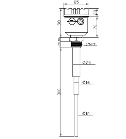 Capacitive Admittance Gauge Water Level Switch with Analog Output ...