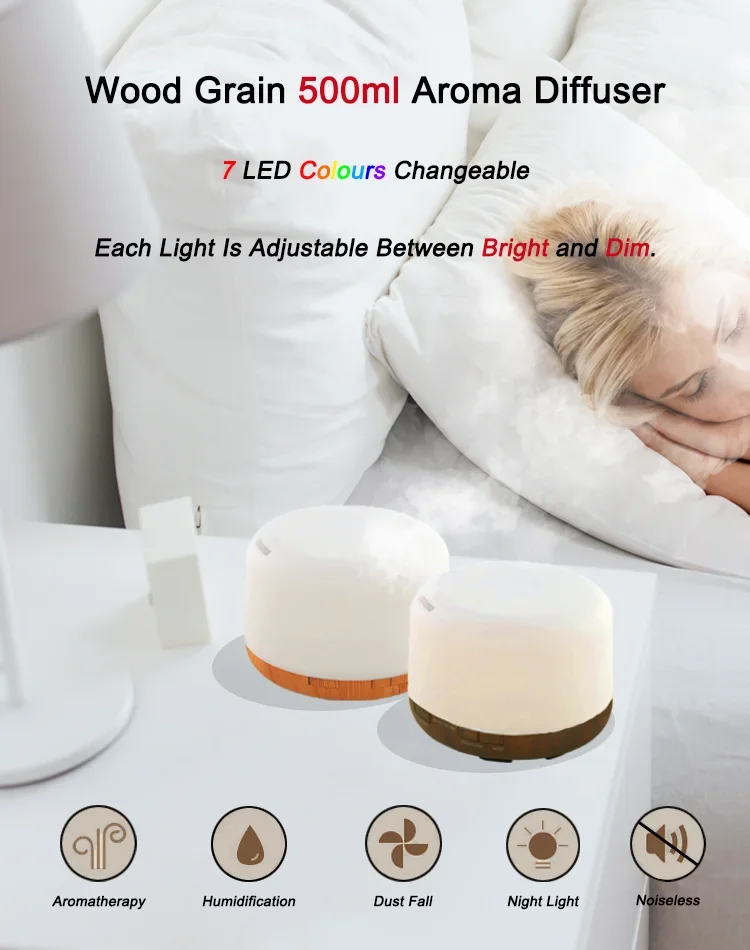 High Quality 500ML Humidifier Oil Diffuser Aromatherapy Diffuser ...