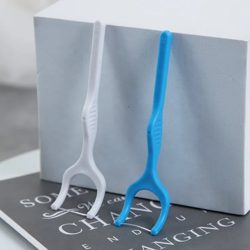 Factory Supplied Cheap Y Shape Biodegradable Floss Pick Organic Y Shape ...