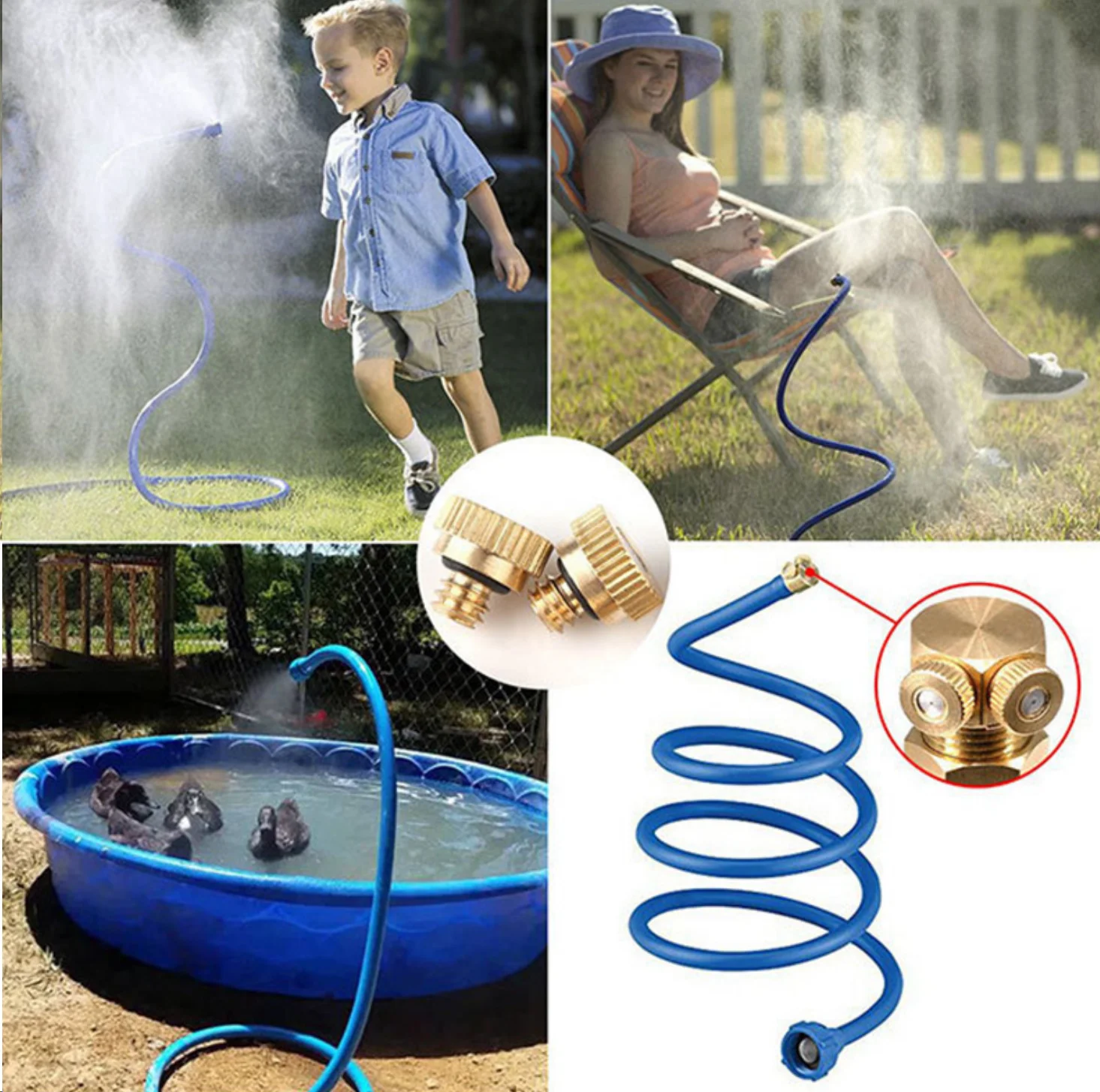 Portable Serpentine Spray Tube Stand Up Misting Line 2 Meter 3 Meter 4 ...
