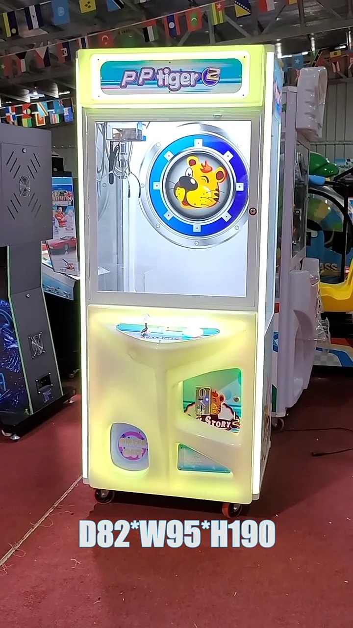 Hot Sale Pp Tiger Coin Bill Operated Candy Machine Cheap Gift Toy Large ...