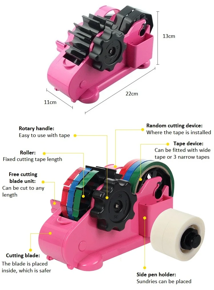 Office School Opp Transparent Packing Tape Cutter Safety ...