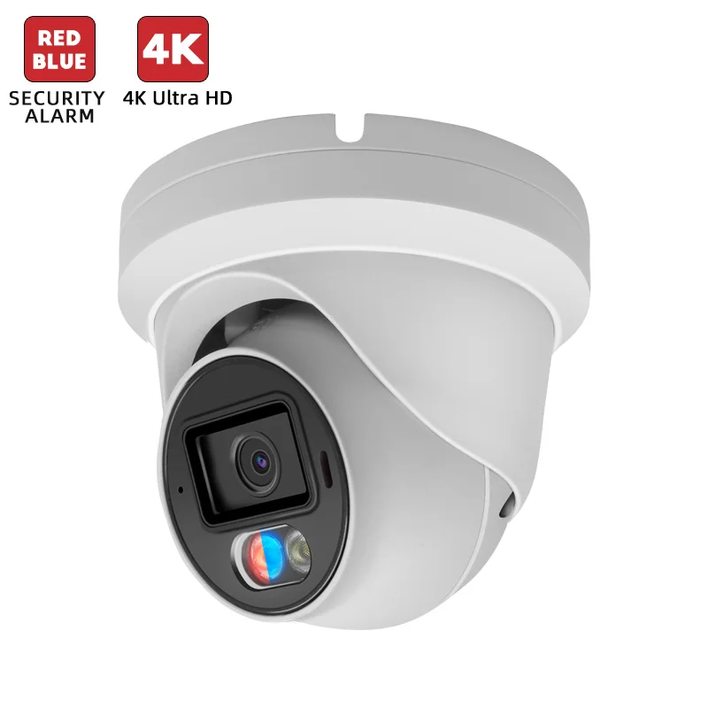 8mp H.265 Poe Ip Camera Indoor Outdoor Optional Fixed Lens Two Way ...