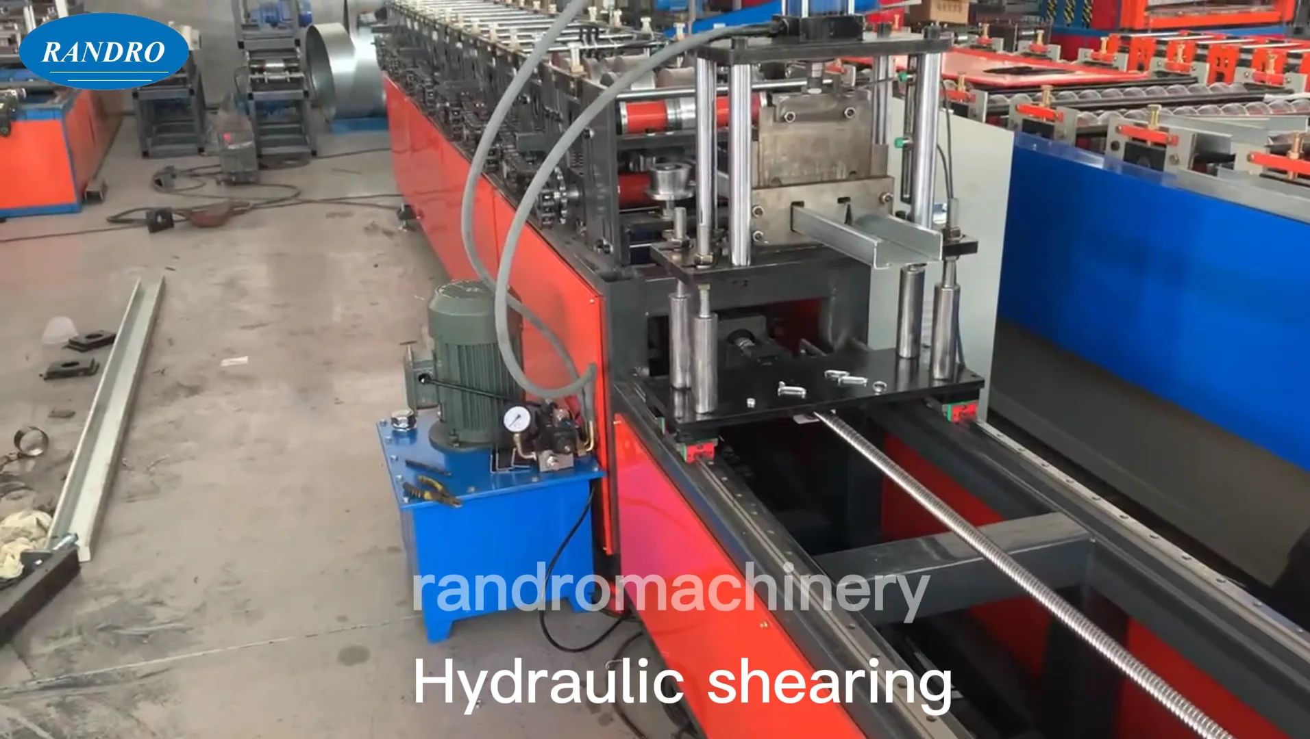 Randro 2mm Thickness Steel C Purlin Roll Forming Machine Metal C Purlins Making Machine For ...