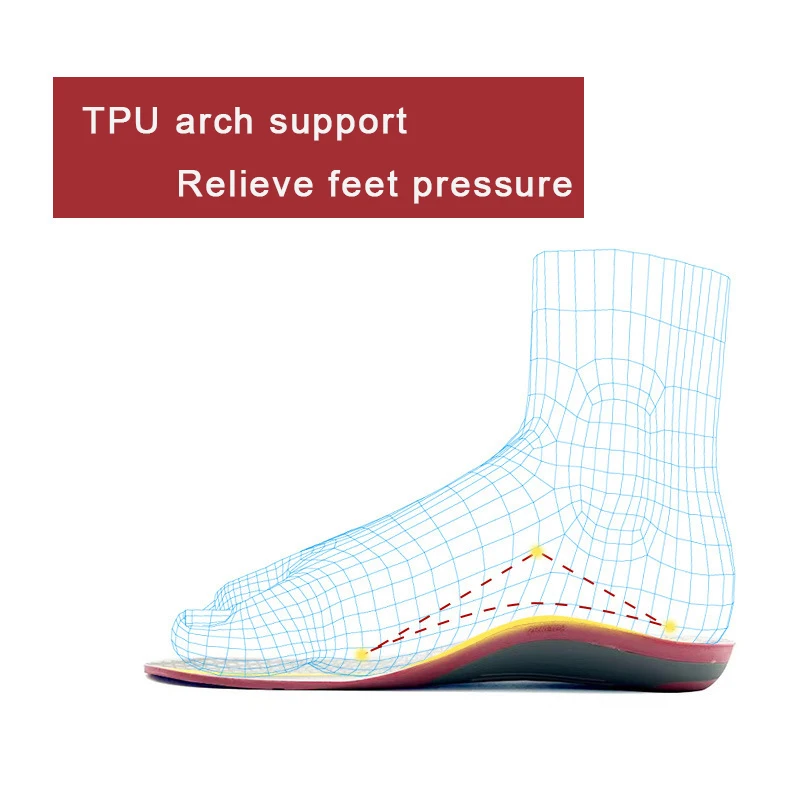 Orthopedic Shoe Insole Arch Support Foot Insoles Leather Orthopedic ...