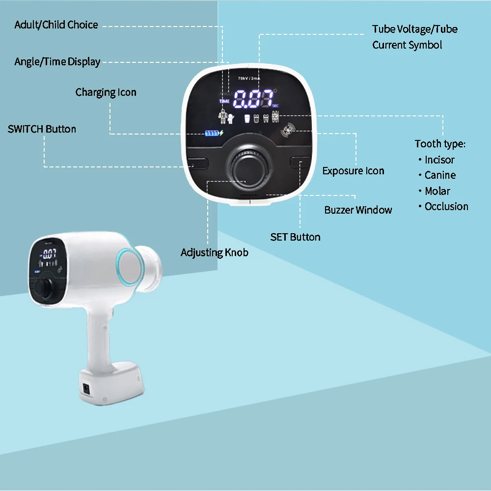 Dental X-ray Machine Gun Type Xray 70kv Adults/children High Frequency ...