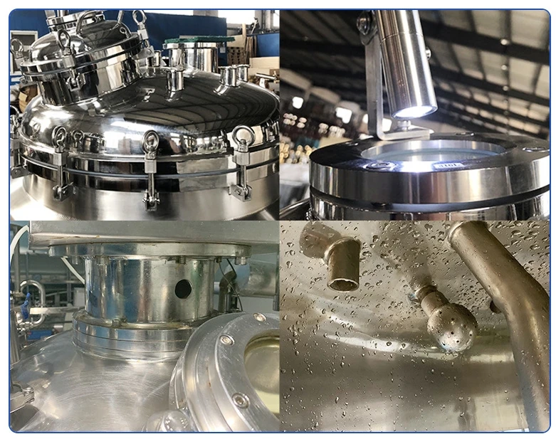 Stainless Steel Mixing Tank Agitator Electric Heating Jacket Core Pump ...