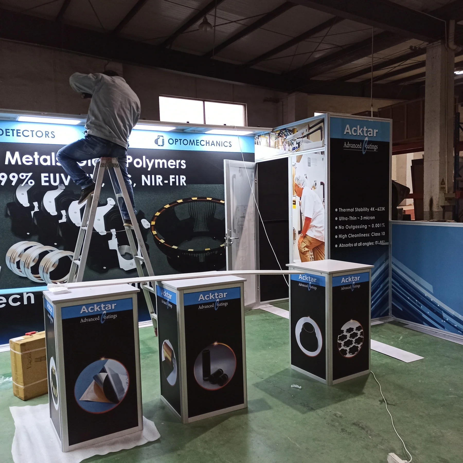 Custom 6m Exhibition Booth Backwall With Shelves & Wall Panels - Oem